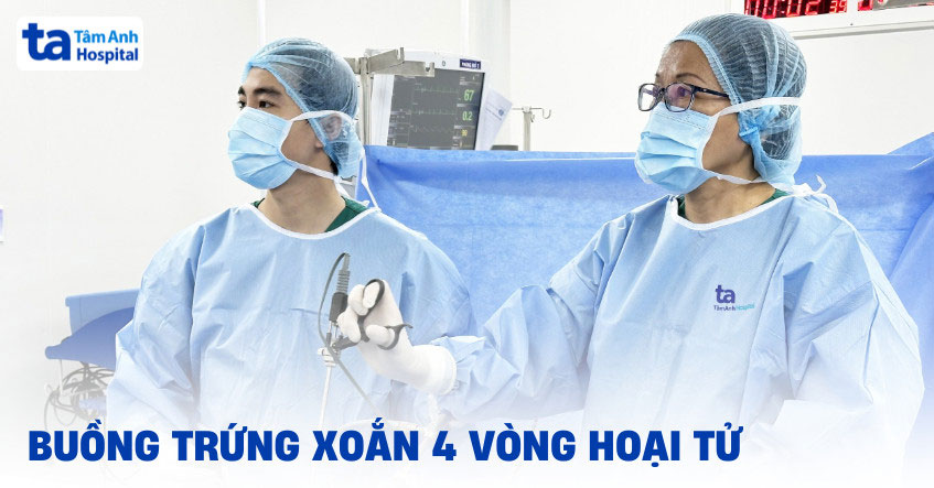 Buồng trứng xoắn 4 vòng hoại tử | BVĐK Tâm Anh
